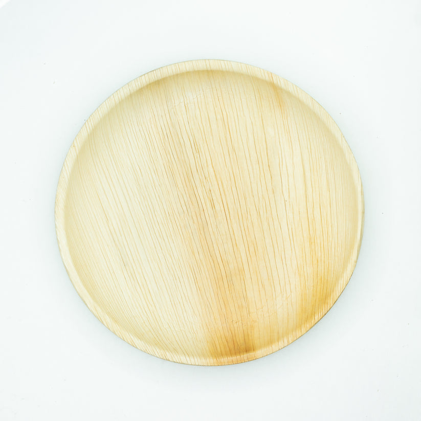 10" (25cm) Shallow Round Palm Leaf Disposable Plates – Eco Leaf Products
