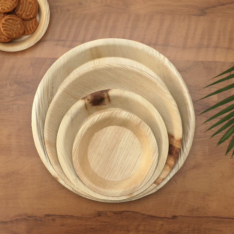 12" (30cm) Large Round Palm Leaf Compostable Plates – Eco Leaf Products